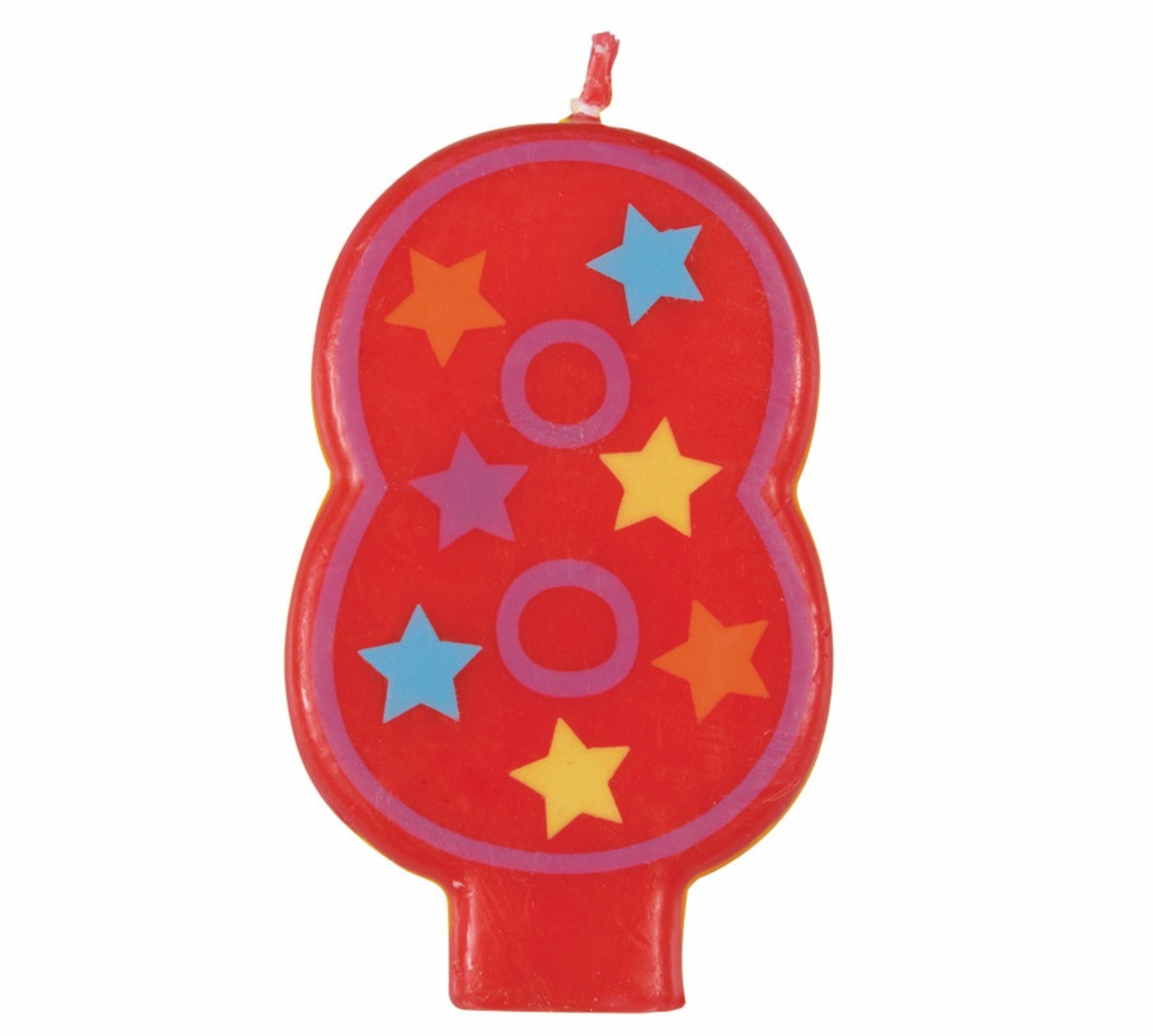 Number 8 Red Candle